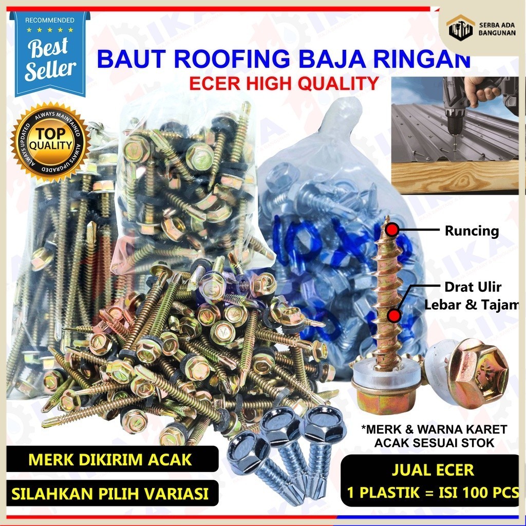 Jual SAB Baut baja ringan l baut Skrup Baja Ringan 10x16 10x19 Harga ...