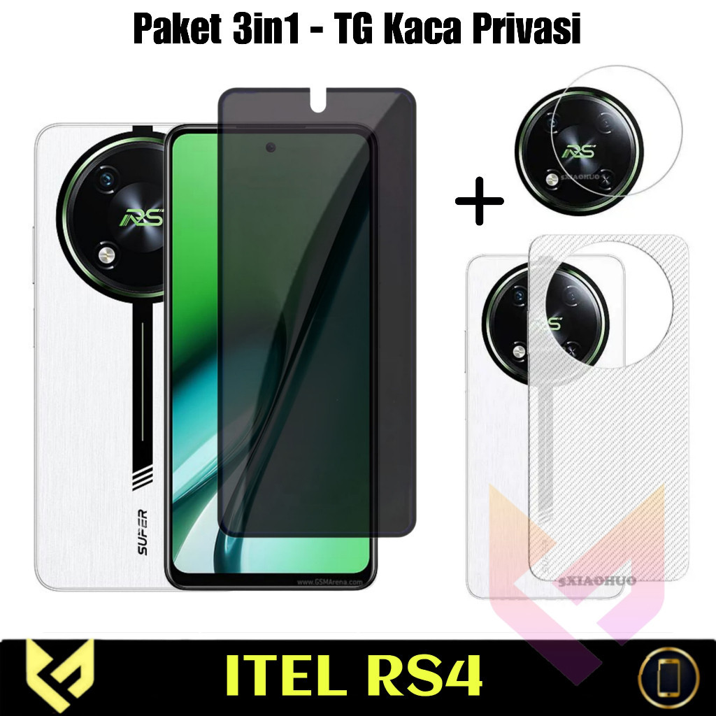 Jual Paket 3in1 Tempered Glass Itel RS4 Free Anti Gores Camera ...