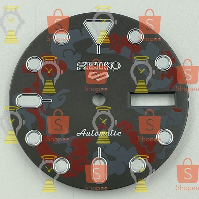 Jual Seiko Mod Grey Red Dial NH35/36 28.5mm | Shopee Indonesia