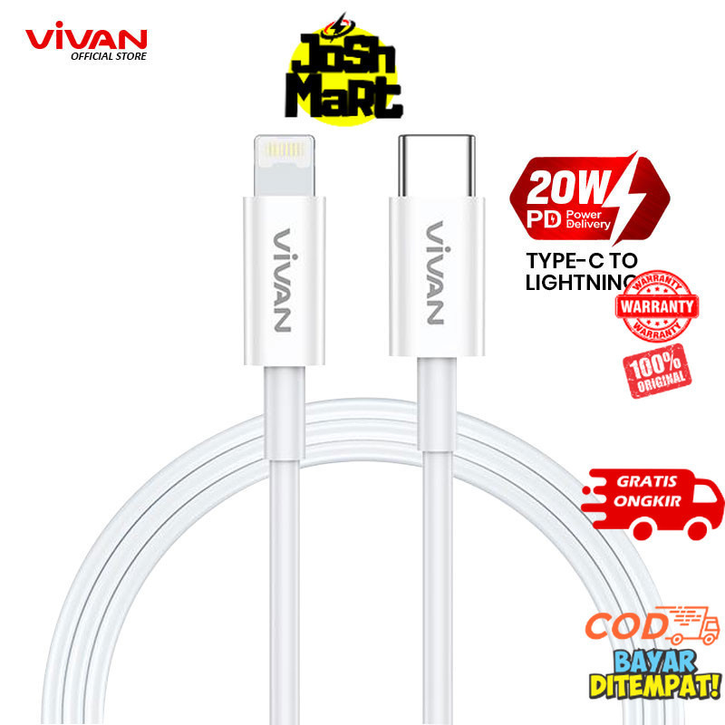 Jual VIVAN Kabel Type C to iPhone 20W Fast Charging Power Delivery ...