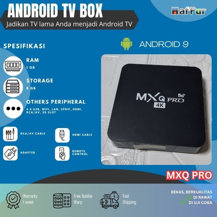 Jual Tv Box Android 9 MXQ Pro 4K 5G RAM 1GB - ROM 8GB | Shopee Indonesia
