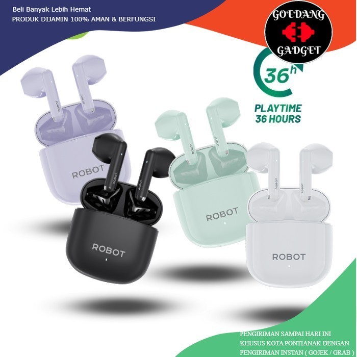 Jual T60 TWS ROBOT ORIGINAL 100% HENSET HANDSET T 60 AIRBUDS T-60 ...