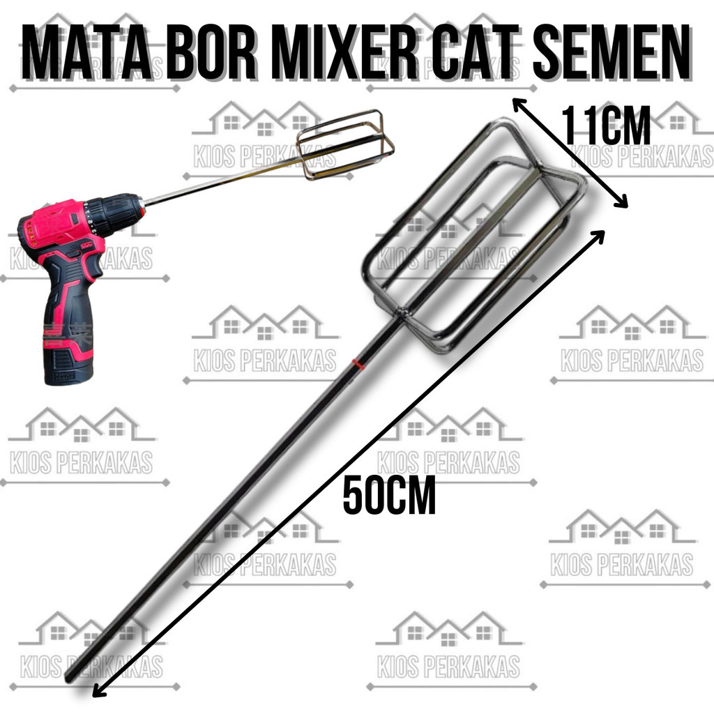 Jual Mata Bor Mixer Pengaduk Semen dan Cat Alat Adukan Besi 50 Cm ...