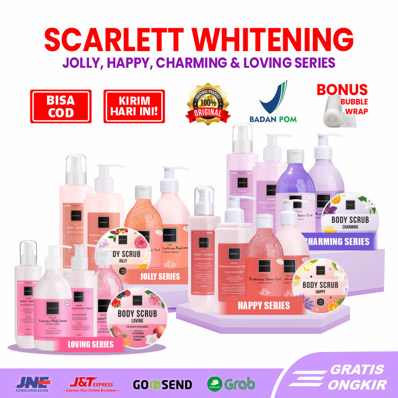 Jual Scarlett Whitening Paket 5 item (Free Pack Kardus + Gift) Scarlet ...