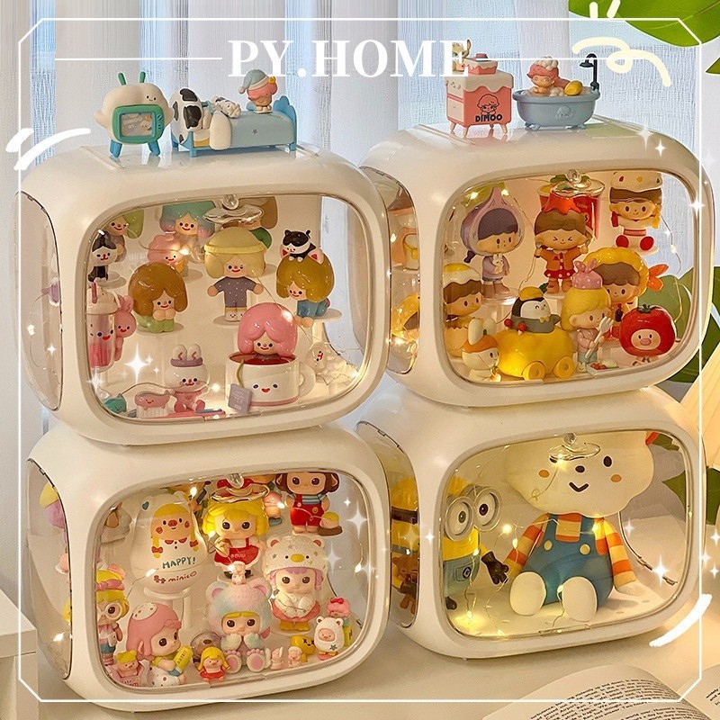 Jual Rak Mainan Rack Acrylic Kotak Buta Akrilik Mainan Rak Transparent ...