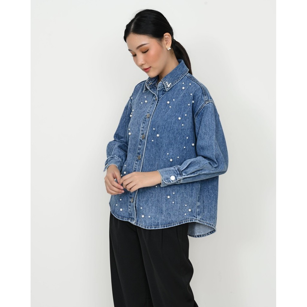 Jual Geulis.id EVANTHE JACKET / JAKET DENIM WANITA | Shopee Indonesia