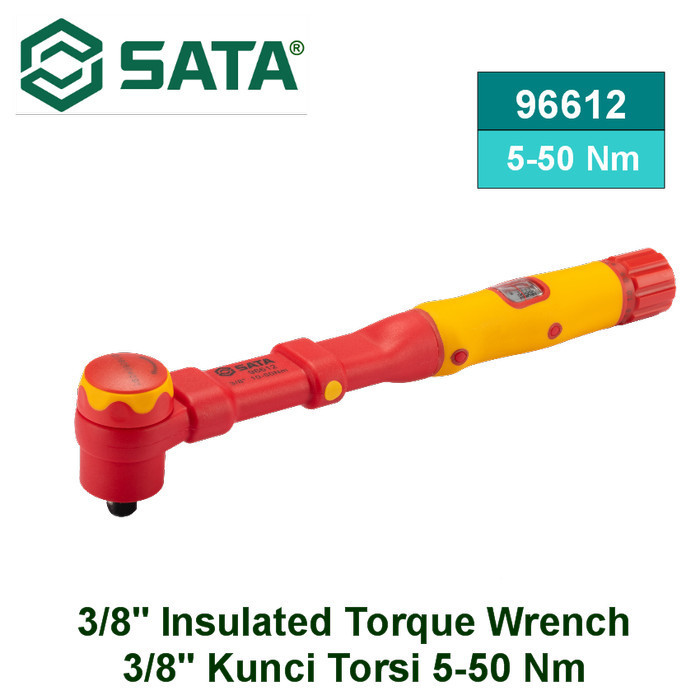 Jual SATA 96612 Kunci Momen Torsi Listrik 3/8 Inch 5-50 Nm Insulated Torque Wrench | Shopee ...