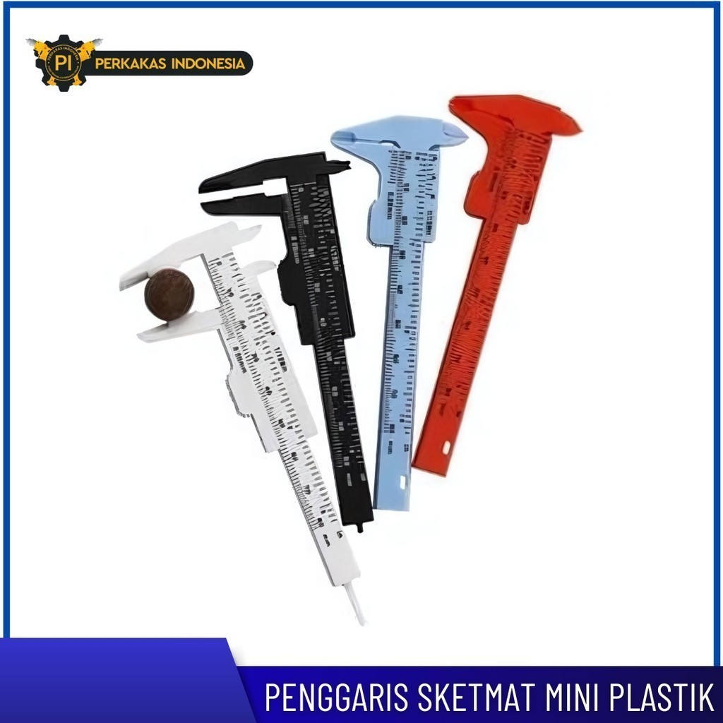Jual Penggaris Sketmat Mini Plastik PVC Vernier Caliper 80mm Sigmat ...