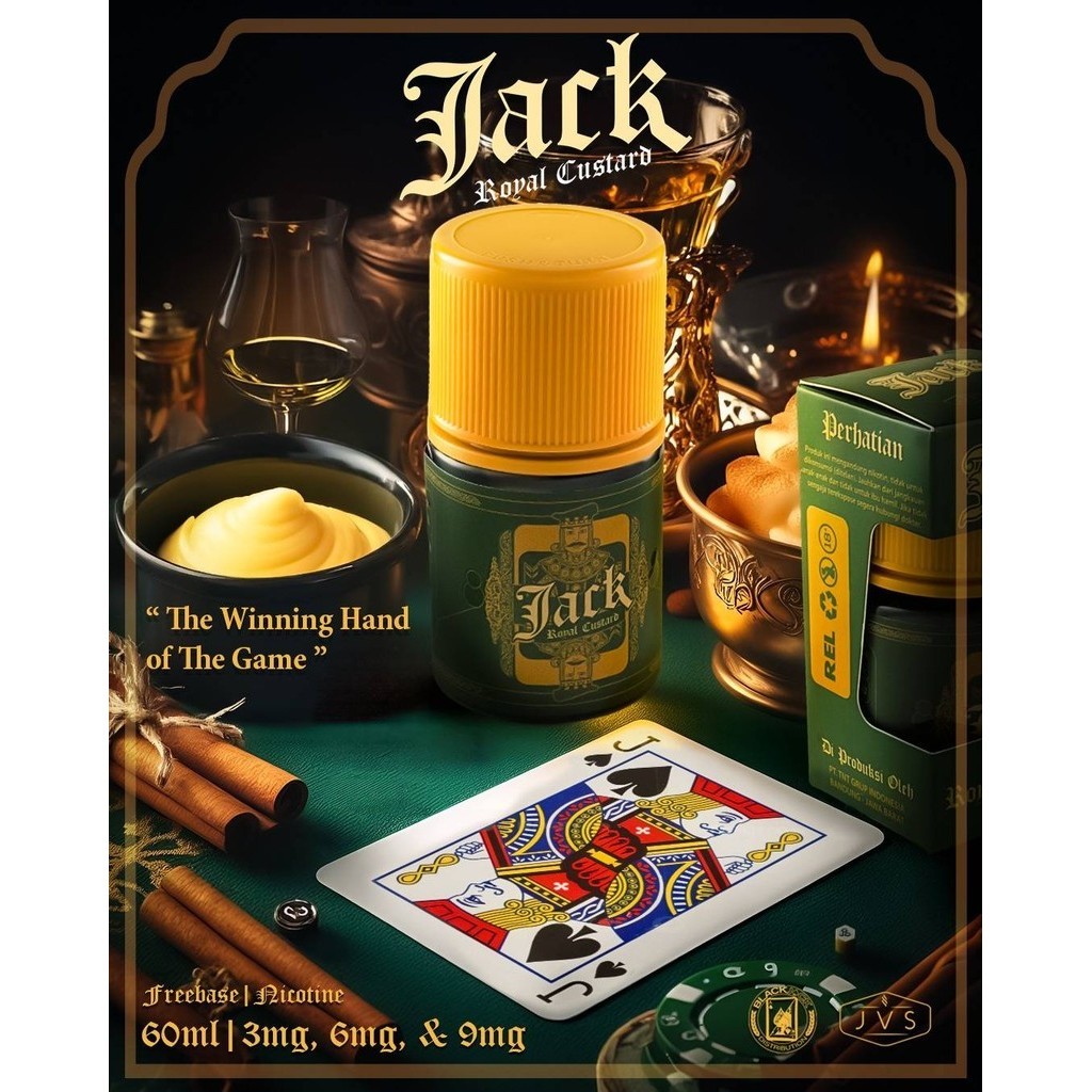 Jual LIQUID Freebase Jack Royal Custard 60ml 3n6n9mg | Shopee Indonesia