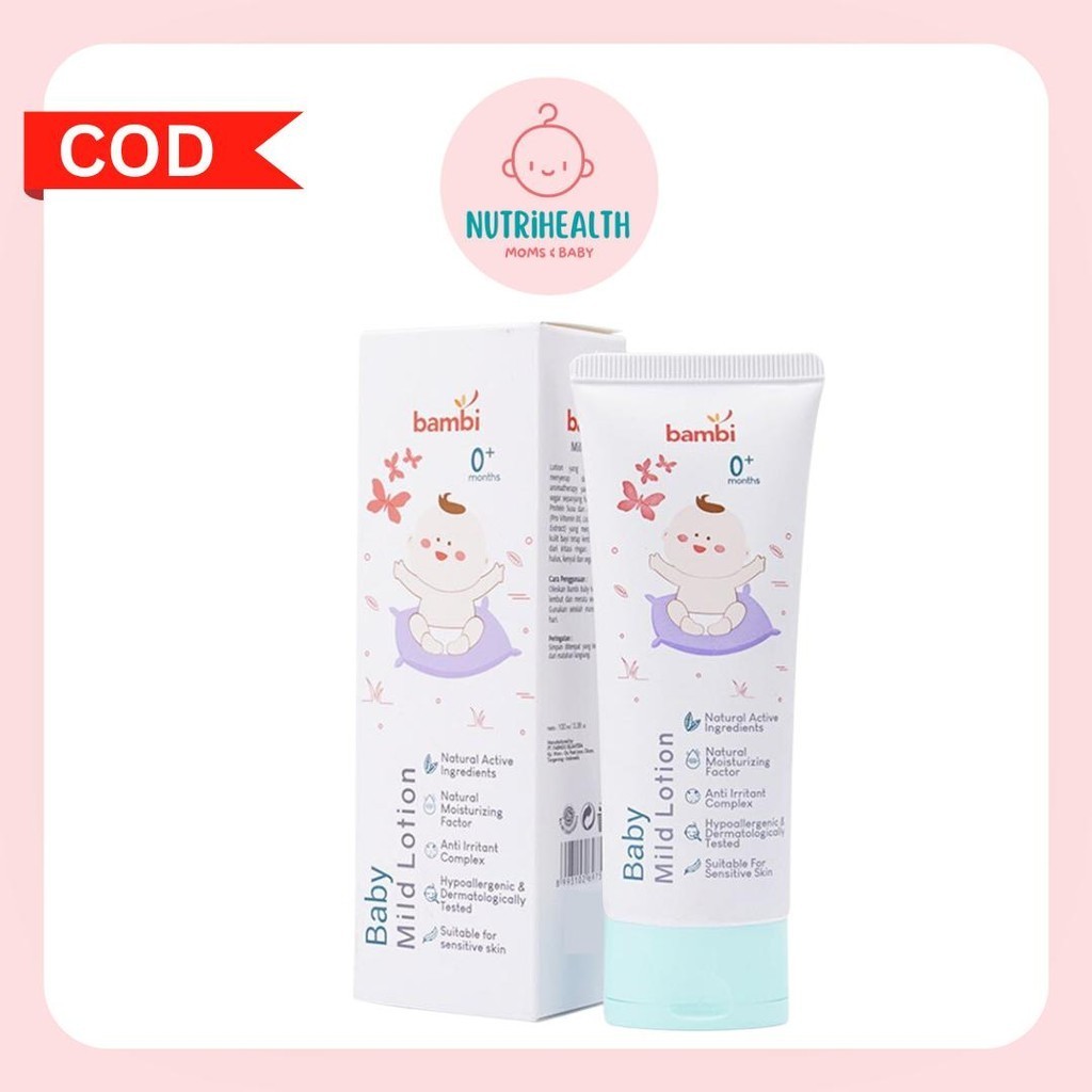 Jual Bambi Baby Mild Lotion 100ml | Body Lotion Pelembab Bayi Kulit ...