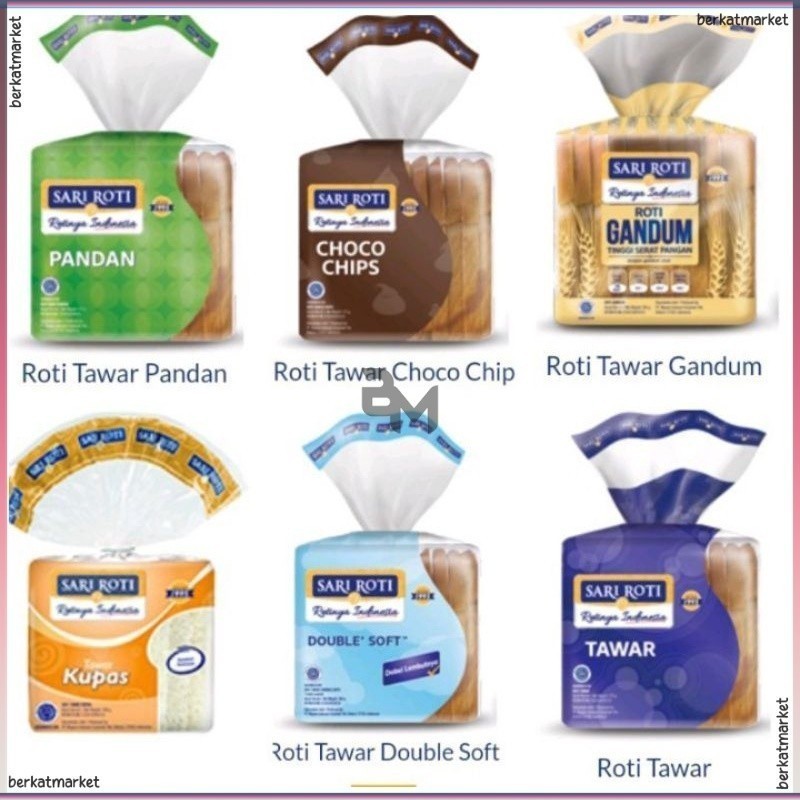 Jual Sari Roti Tawar: Gandum, Jumbo, Pandan, Choco Chips & Lainnya ...