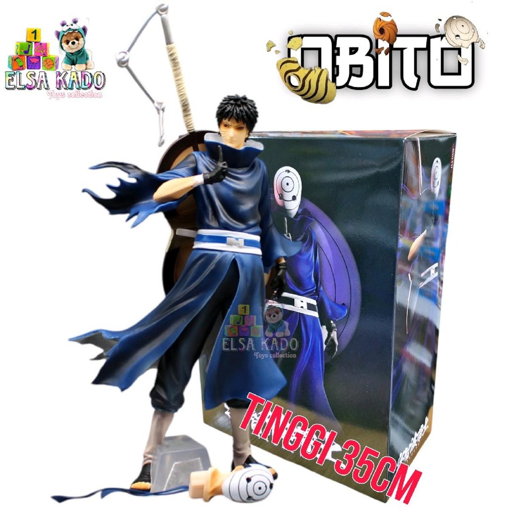 Jual Action Figure Obito Uchiha Standing 2 Kepala Jumbo Size 35cm Anime ...