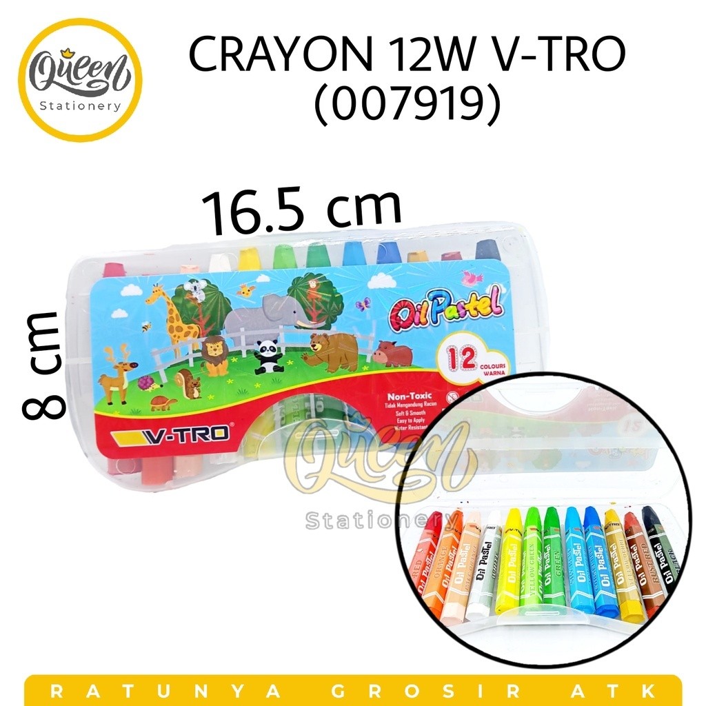Jual CRAYON isi 12 Warna V-TRO | Shopee Indonesia