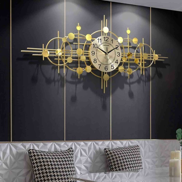 Jual Jam Dinding Besi Jumbo 90 cm – Gaya Modern Elegan, Silent Movement ...