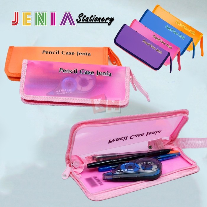 Jual Pencil Case Kotak Tempat Pensil Zipper Jenia | Shopee Indonesia