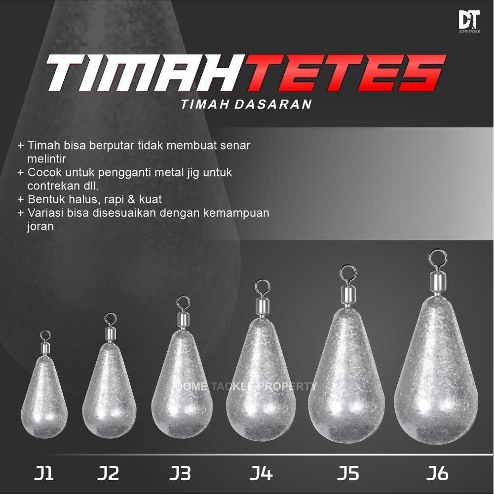 Jual Timah Pancing Tetes Timah Model Tetes Air Swivel Kili Kili ...