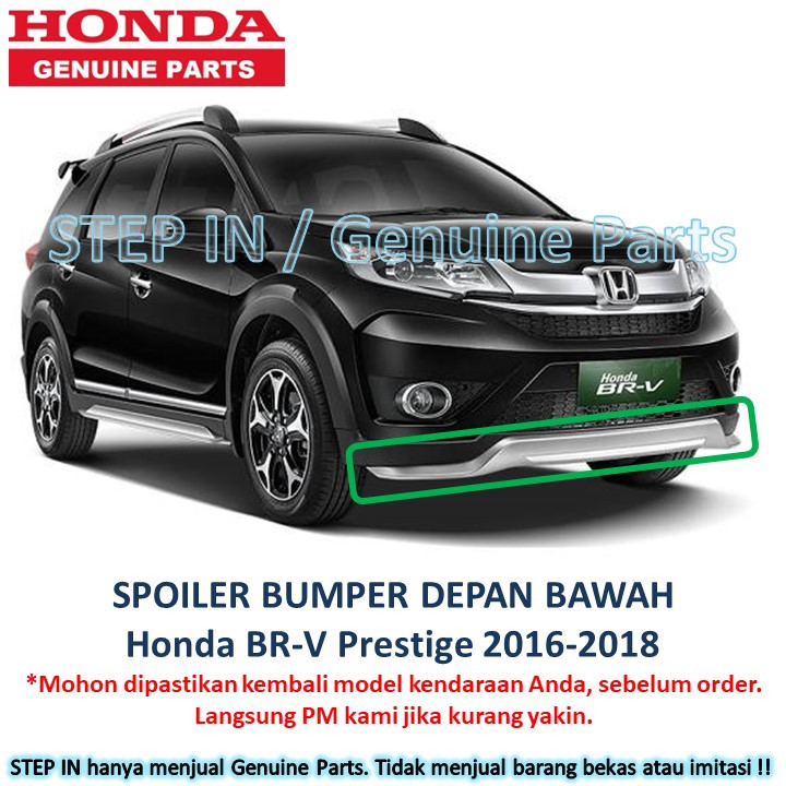 Jual Garnish Lower Spoiler Bumper DEPAN bawah Honda BRV prestige BR-V ...