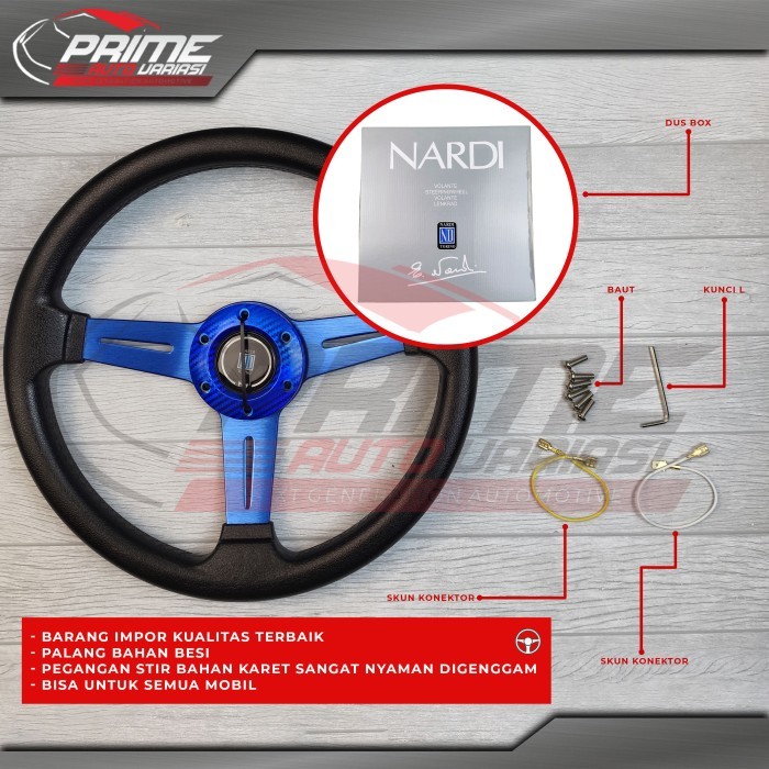 Jual Stir Steer Racing Mobil Universal IMPORT 13Inchi NARDI - BIRU ...