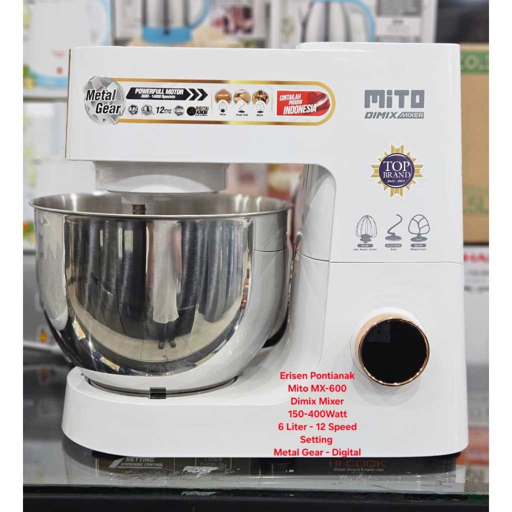 Jual MITO STAND MIXER DIMIX 6 LITER MX600 WHITE - MX 600 | Shopee Indonesia