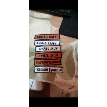 Jual Bordir Bet emas nama seragam sekolah / name tag seragam | Shopee ...
