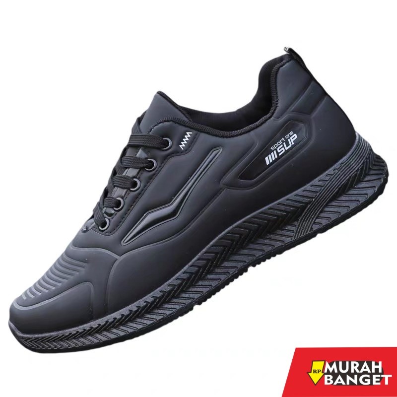 Jual sepatu sneakers lokal terbaik Gio Saverino Sepatu Sneakers Pria Hitam Joker | Shopee Indonesia