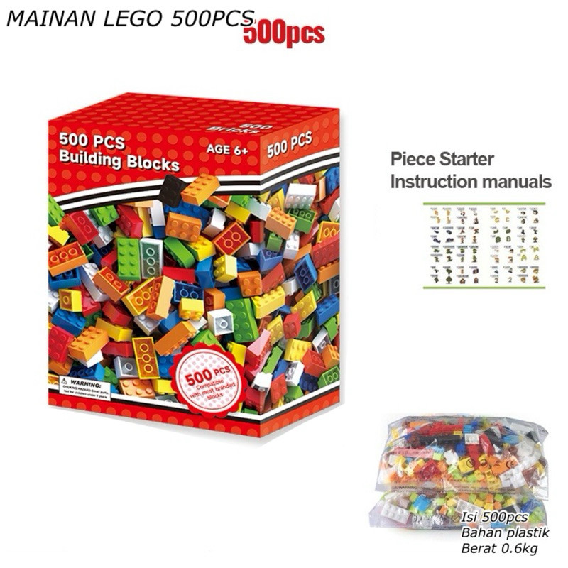 Jual MAINAN LEGO 500PCS || MAINAN BALOK SUSUN || MAINAN EDUKASI PUZZLE ...