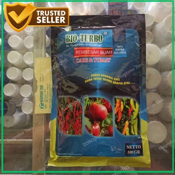 Jual PUPUK BIO-TURBO 500 GR PEMBESAR BUAH CABE DAN TOMAT | Shopee Indonesia