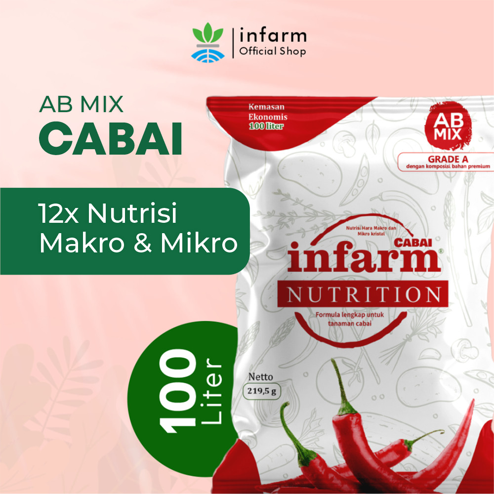 Jual AB Mix Cabai 220gr INFARM - Nutrisi AB Mix Cabe Cabai Pupuk ...