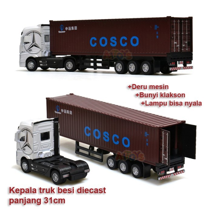 Jual Diecast truk Hino trailer truk tangki Shell truk mercedes actros ...