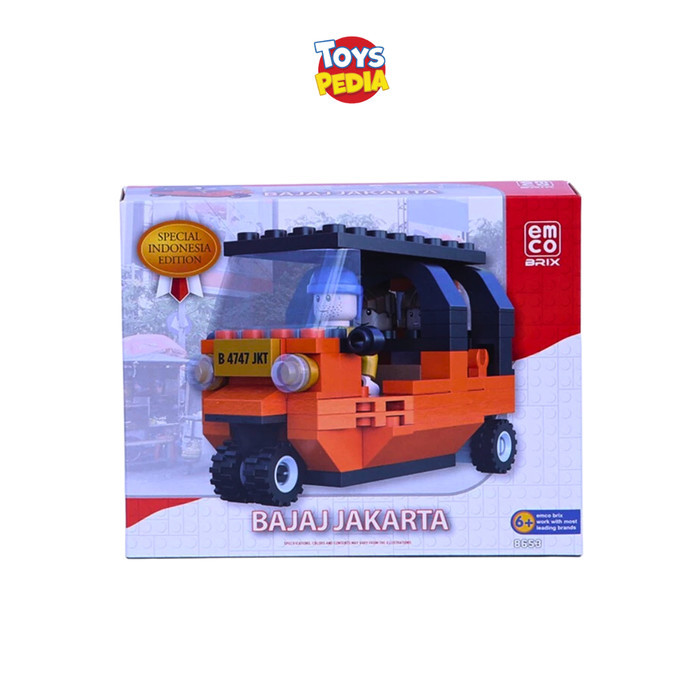 Jual Mainan Bricks Emco Brix Indonesia Series Bajaj Orange | Shopee ...
