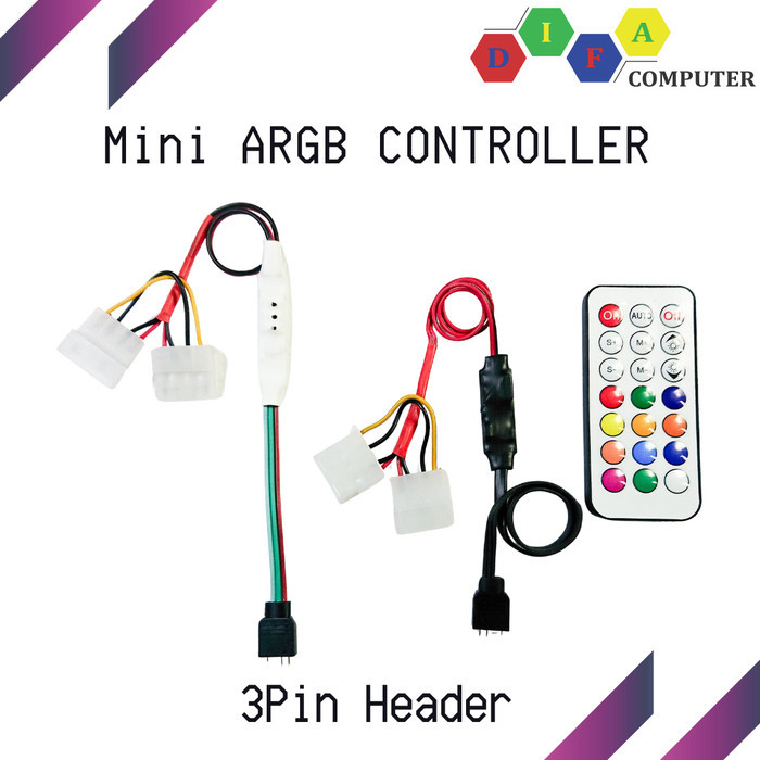 Jual Controller ARGB 3 Pin 5V Mini Molex LED Strip | Shopee Indonesia