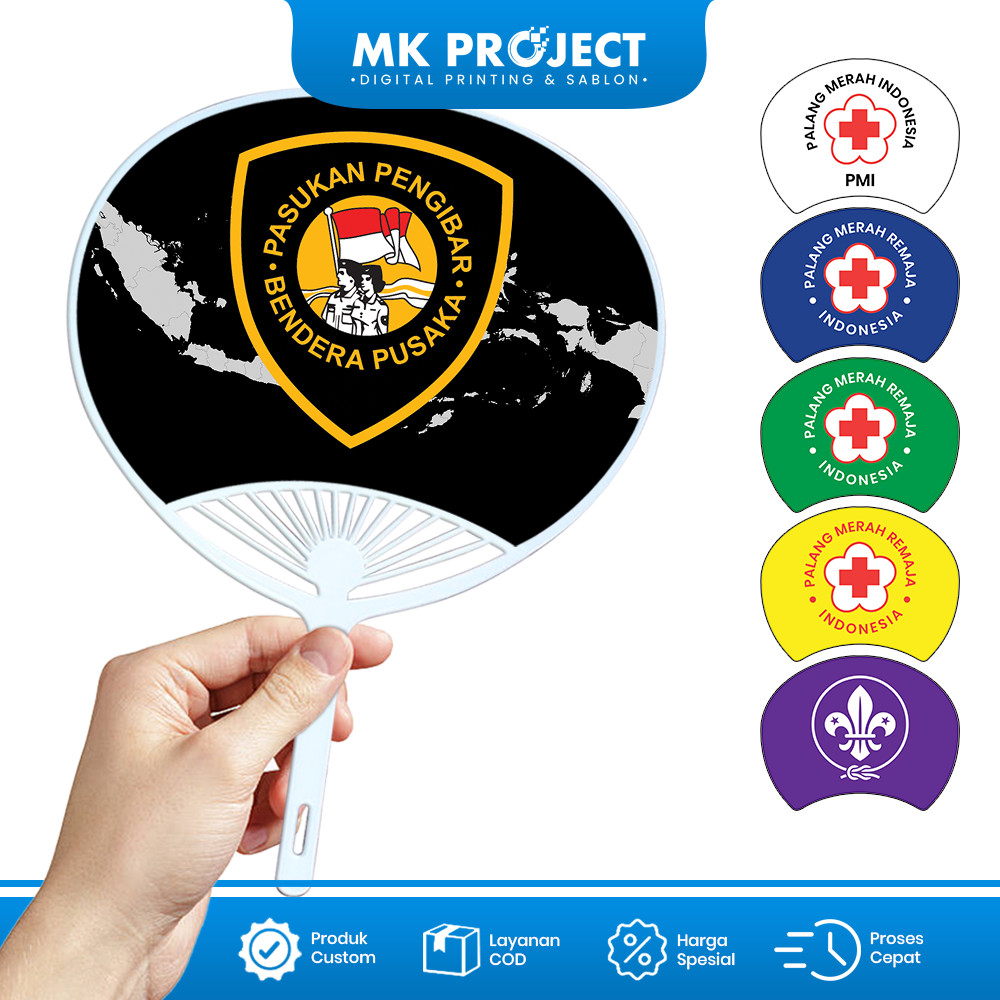 Jual KIPAS LOGO ORGANISASI PASKIBRA PMI PMR PRAMUKA - Souvenir Kipas ...