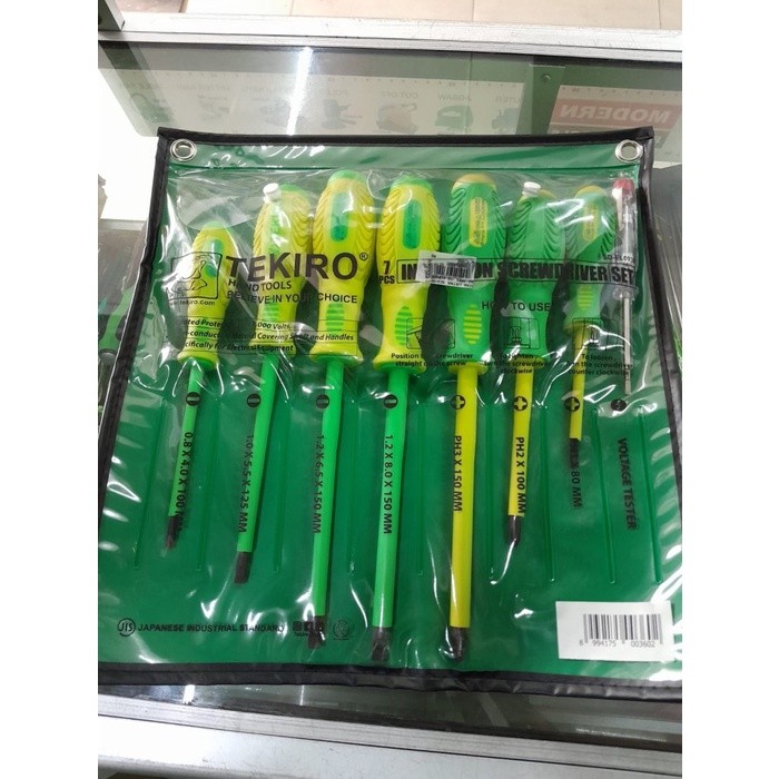 Jual Tekiro obeng listrik set 7PCS / insulation screwdriver set 7PCS ...