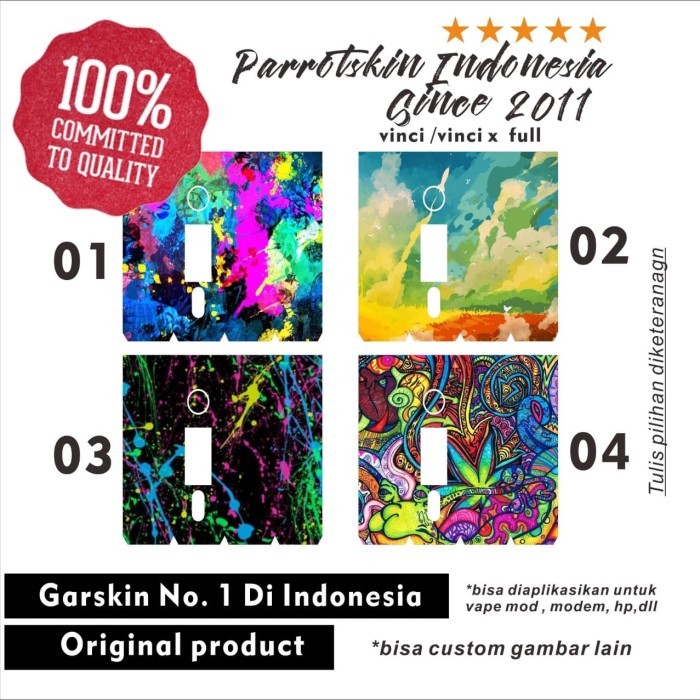 Jual Garskin skin Vinci X 70w Full body splash Edition sticker by ...