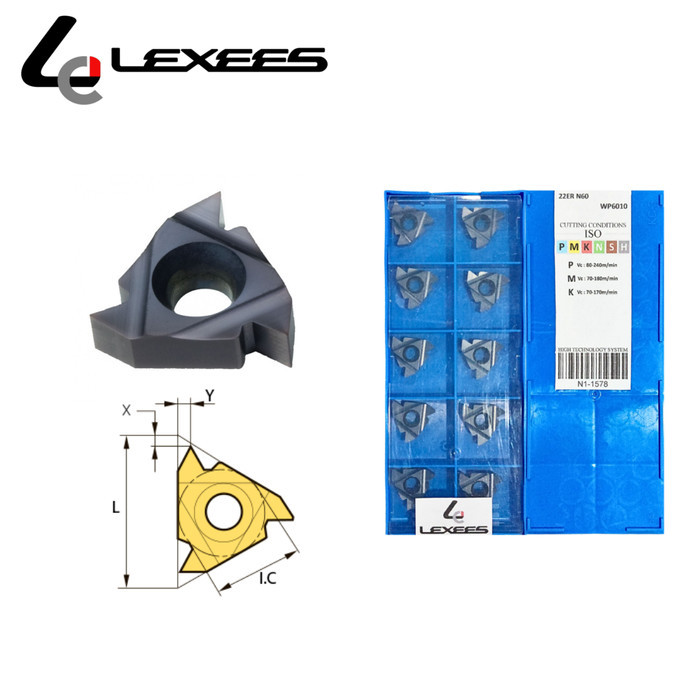 Jual Insert Ulir 22ER N60 LEXEES Pahat Bubut 22 ER N 60 Mata Drat Luar ...