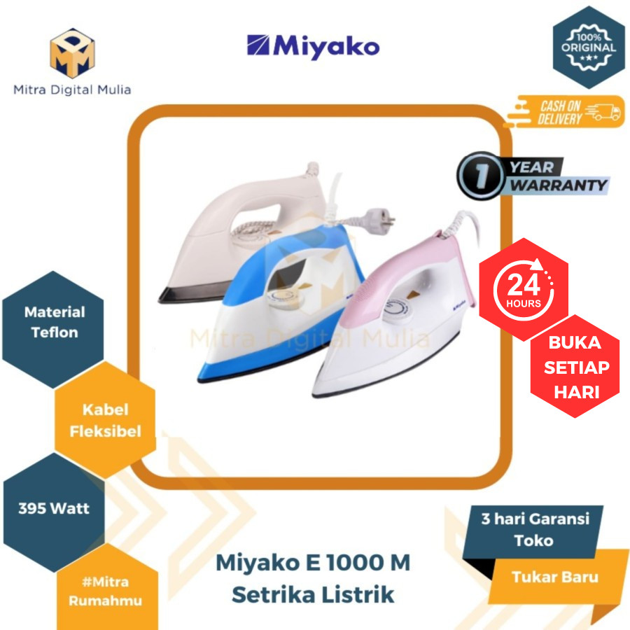 Jual Miyako EI 1000 M Setrika Listrik Biru | Shopee Indonesia