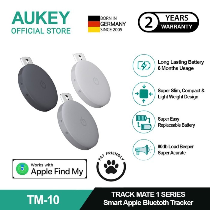 Jual AUKEY Smart Mini AirTag Bluetooth Tracker For Apple Track Mate 1 ...