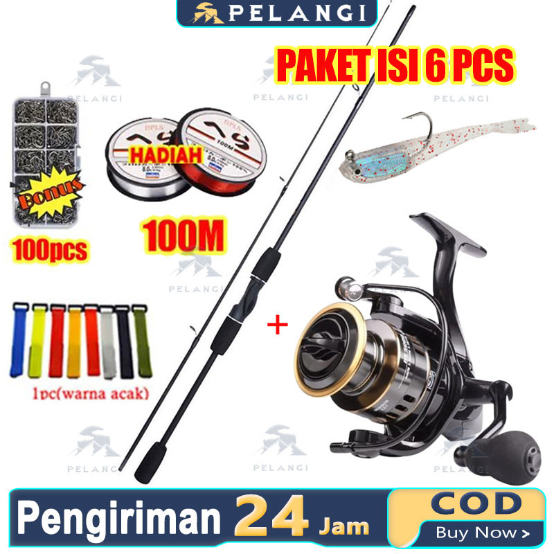 Jual Reel Pancing Set Pancing Set 1.65M/1.8M/2.1M/2.4M Joran Pancing ...