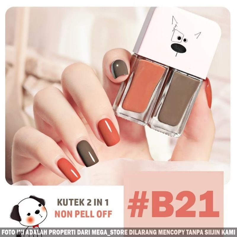 Jual Kutex Korea Non Peel Off 2 Warna Shinny dan Glitter Mudah Kering ...
