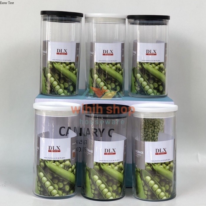 Jual toples kaca canary kedap udara set (6 pcs) ukuran 1050 ML | Shopee Indonesia