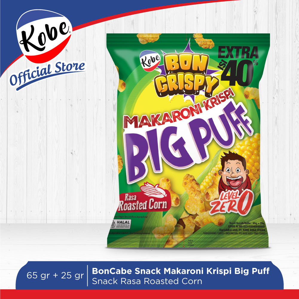 Jual Kobe Snack Boncabe Makaroni Krispi Big Puff Rasa Roasted Corn 65gr ...