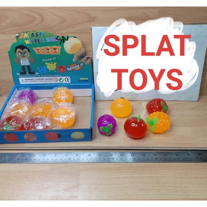 Jual NEW BUAH Squishy splat toys buah jeruk anggur tomat mainan banting ...