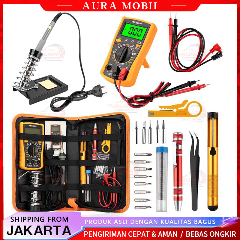 Jual Set Solder Listrik Lengkap Dengan Multimeter Iron Tool Kit 220V 60W/Solder Listrik Murah ...