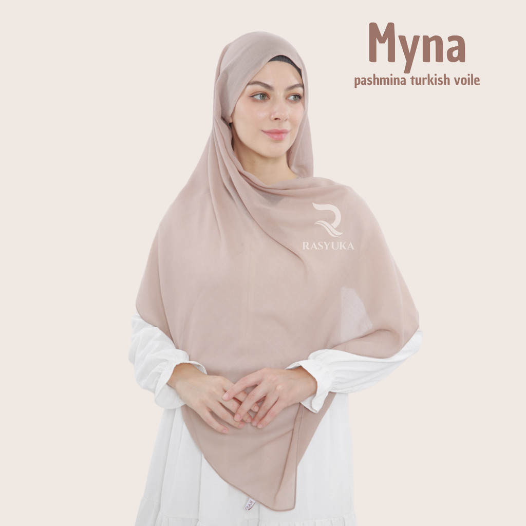 Jual RASYUKA | Myna Pashmina Hijab Turkish Voile | Shopee Indonesia