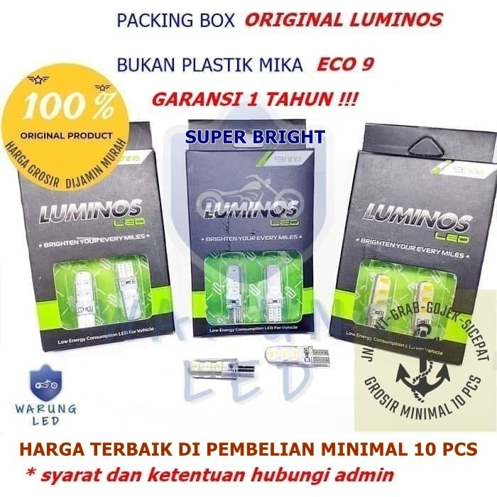 Jual Lampu LED T10 9nine Luminos Senja Sein Lampu Plat Mundur Super ...