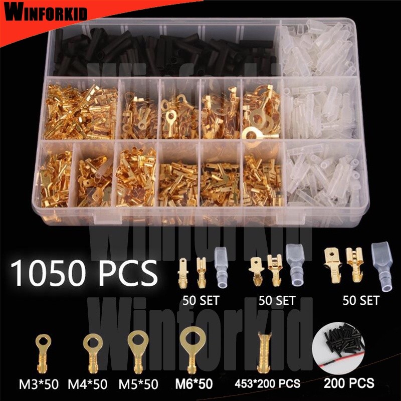 Jual 1050PC Sskun Kabel Set Komplit Skun Konektor Gepeng/Terminal ...