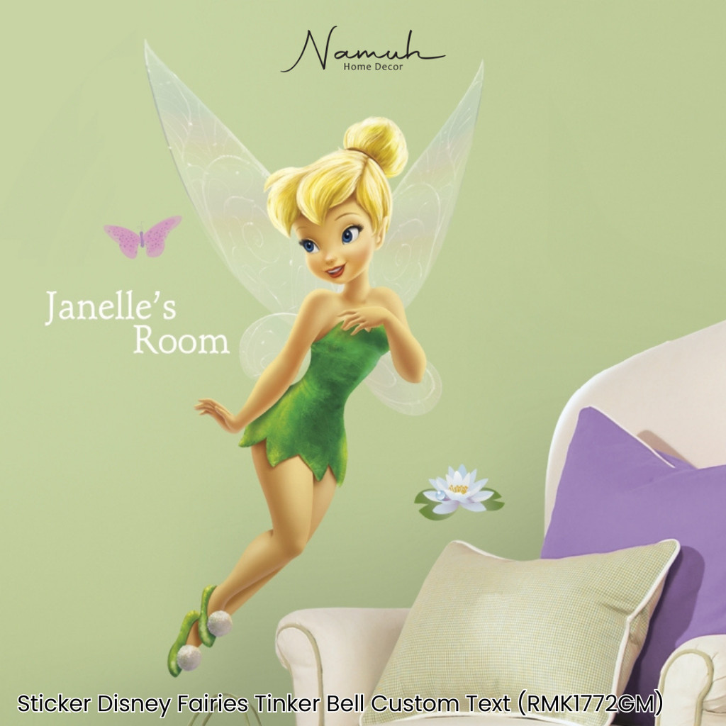 Jual Sticker Disney Fairies Tinker Bell Custom Text RMK1772GM | Shopee ...