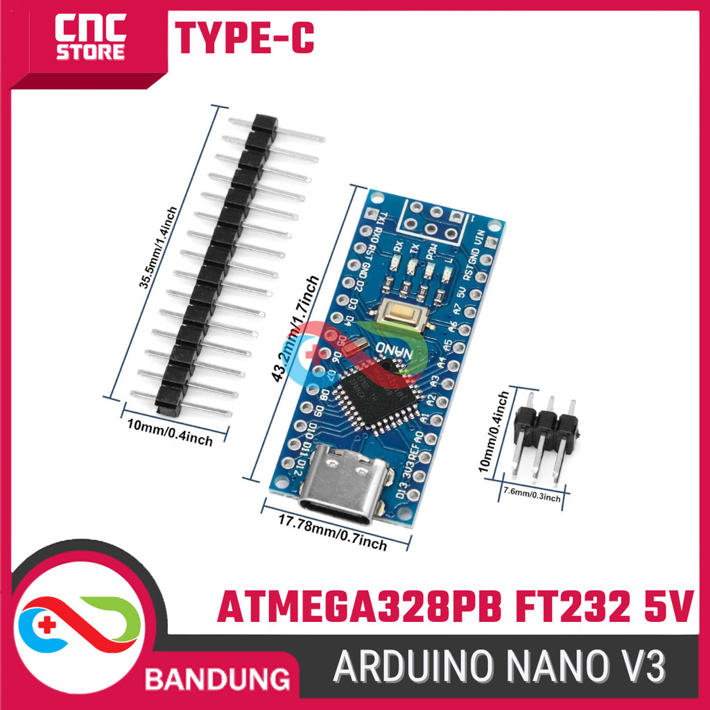 Jual Arduino Nano V3 FT232 5V Type-C – Cocok untuk Project ...