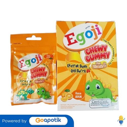 Jual Egoji Chewy Gummy Rasa Jeruk 20 Gram Box 5 Sachet | Shopee Indonesia