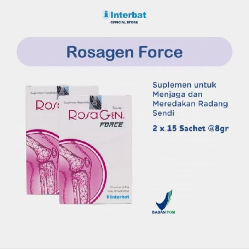 Jual ROSAGEN FORCE KEMASAN BARU 15 sachet - suplemen Minuman Untuk ...
